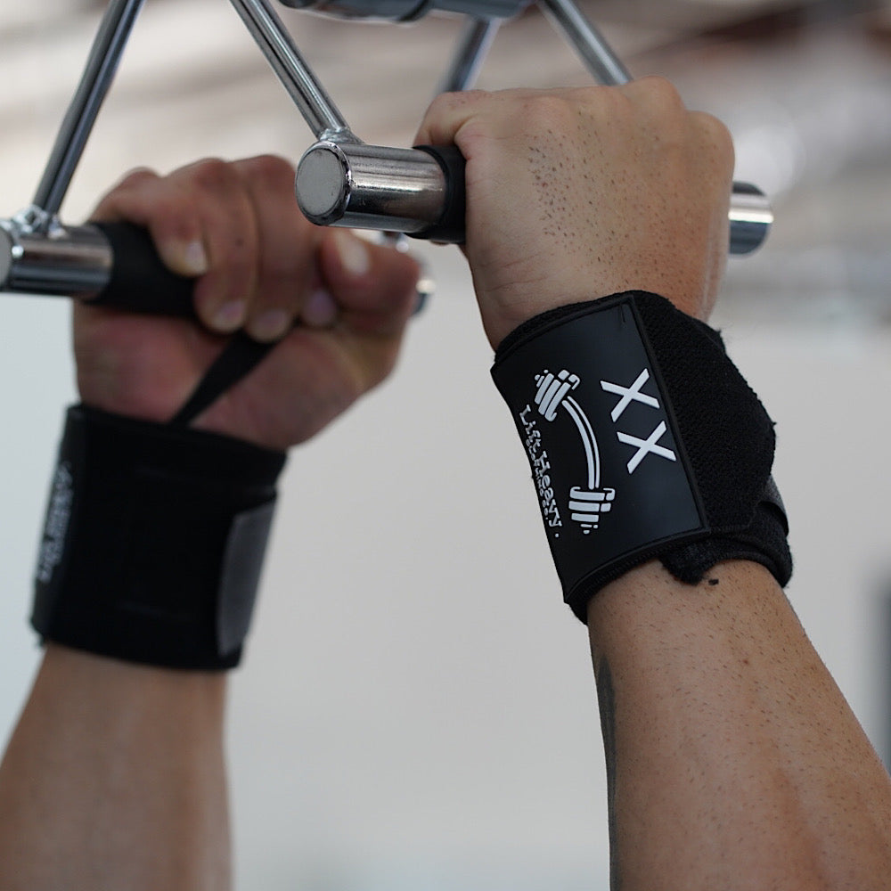WRIST WRAPS - 18" WEIGHTLIFTING WRIST WRAPS - BLACK | Lift Heavy Clothing