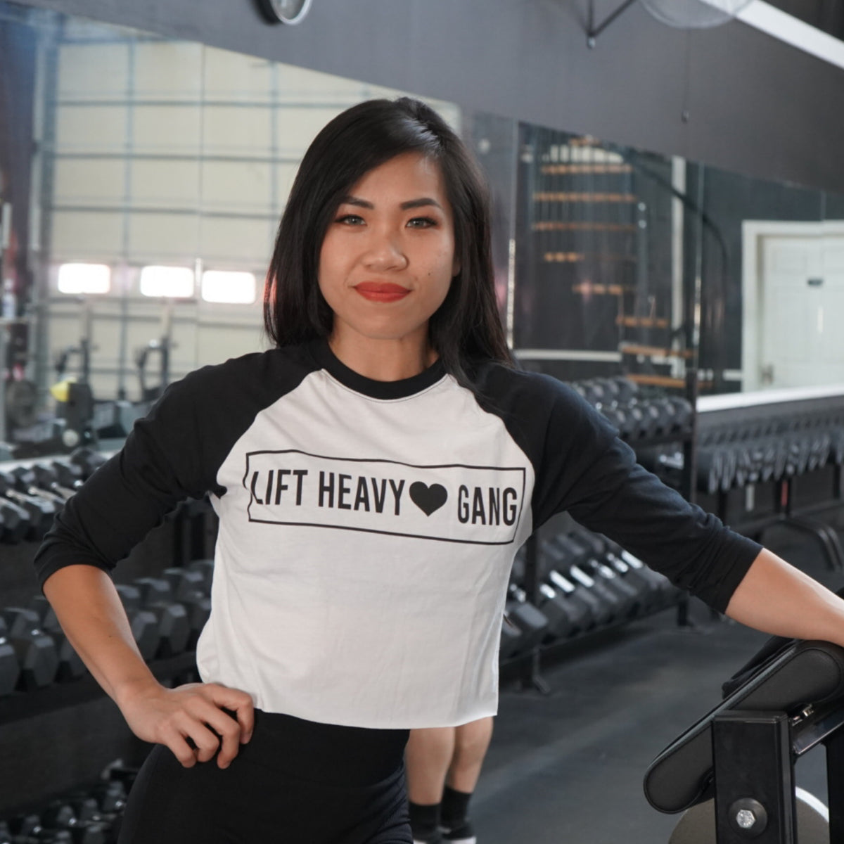 LIFT HEAVY GANG CROPPED 3/4 T-SHIRT | Lift Heavy Clothing